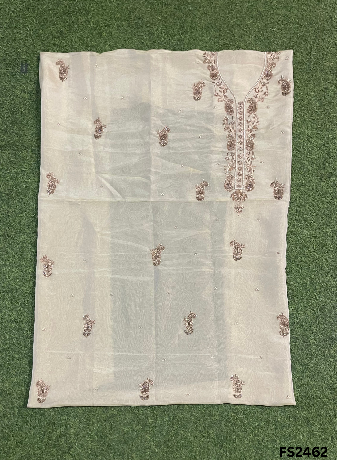 FS2462 | Golden | Shimmer Suit | Party Wear | Wedding | Jaggo | Ring C ...